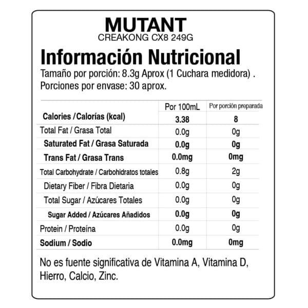 Creatine Creakong de Mutant Creatina BCAA Al Mejor Precio
